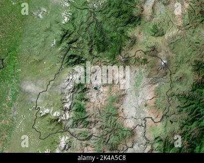 Cotopaxi, province of Ecuador. High resolution satellite map. Corner ...
