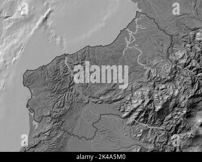 Esmeraldas, province of Ecuador. Elevation map colored in wiki style ...