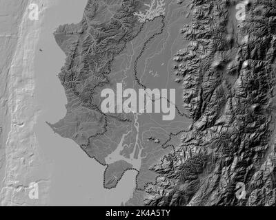 Guayas, province of Ecuador. Elevation map colored in wiki style with ...