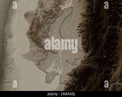 Guayas, province of Ecuador. Elevation map colored in wiki style with ...
