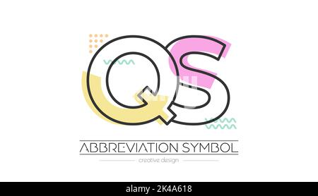 Letters B and S. Merging of two letters. Initials logo or abbreviation ...