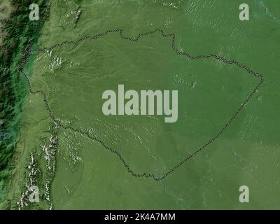 Pastaza, province of Ecuador. High resolution satellite map. Corner ...