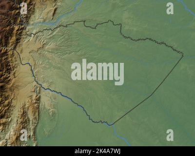 Pastaza, province of Ecuador. Elevation map colored in wiki style with ...