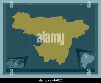 Pichincha, province of Ecuador. Solid color shape. Locations and names ...
