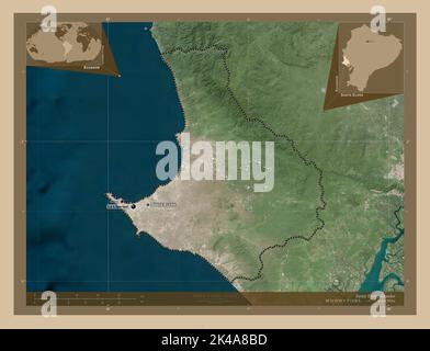Santa Elena, province of Ecuador. Low resolution satellite map ...