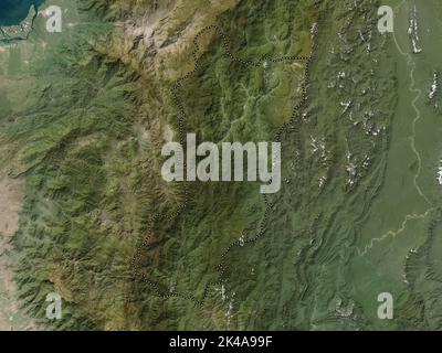 Zamora Chinchipe, province of Ecuador. Low resolution satellite map ...