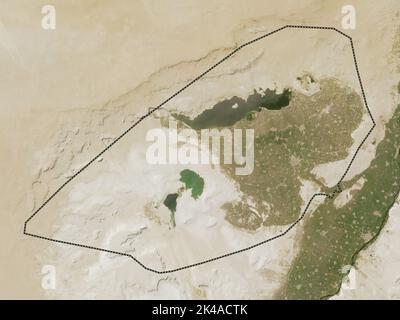 Al Fayyum, governorate of Egypt. Low resolution satellite map. Corner ...