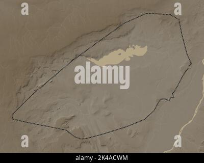 Al Fayyum, governorate of Egypt. Colored elevation map with lakes and ...