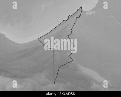 Al Iskandariyah, governorate of Egypt. Grayscale elevation map with ...