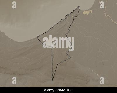 Al Iskandariyah, governorate of Egypt. Colored elevation map with lakes ...