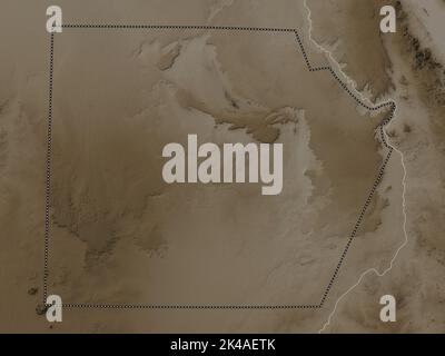 Al Wadi al Jadid, governorate of Egypt. Grayscale elevation map with ...