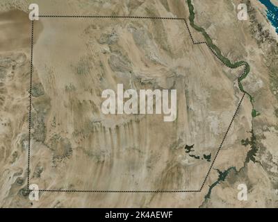 Al Wadi al Jadid, governorate of Egypt. Grayscale elevation map with ...