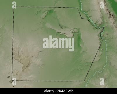 Al Wadi al Jadid, governorate of Egypt. Grayscale elevation map with ...