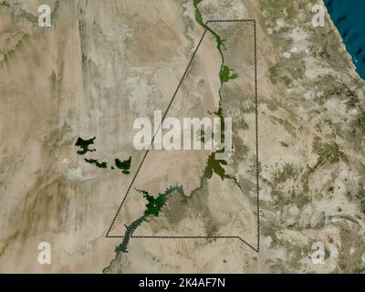 Aswan, governorate of Egypt. High resolution satellite map. Corner ...