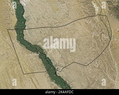 Asyut, governorate of Egypt. High resolution satellite map. Corner ...