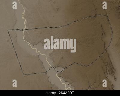 Asyut, governorate of Egypt. Colored elevation map with lakes and ...