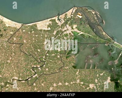 Dumyat, governorate of Egypt. High resolution satellite map. Locations ...