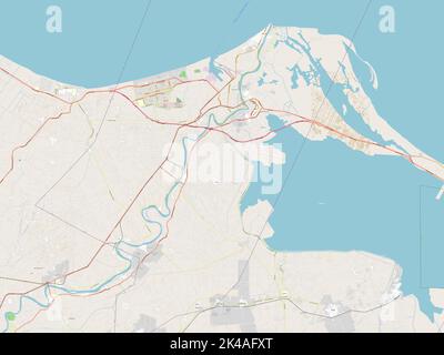 Dumyat, governorate of Egypt. Open Street Map. Locations of major ...