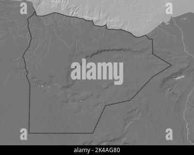 Matrouh, governorate of Egypt. Elevation map colored in wiki style with ...