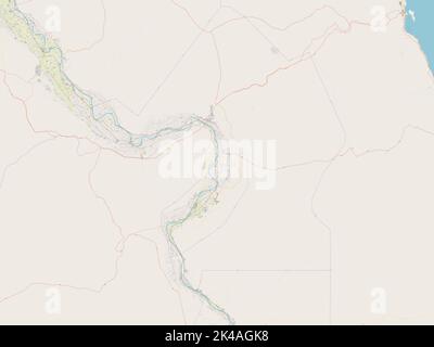 Qina, governorate of Egypt. Open Street Map. Locations and names of ...
