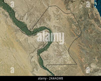 Qina, governorate of Egypt. High resolution satellite map. Locations ...