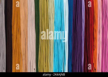 Colourful leather straps Stock Photo - Alamy
