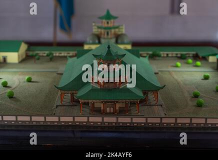 Models of ancient religious buildings in museum of Chinese Dungan ...