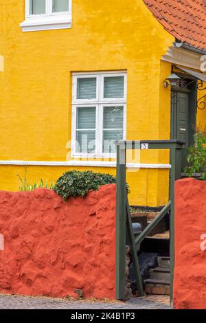 Old architecture on Toldbodgade,Ronne City,Bornholm Island, Denmark ...