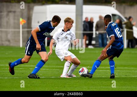 Swansea, Wales. 1 October 2022. Sebastian Dabrowski of Swansea City in ...