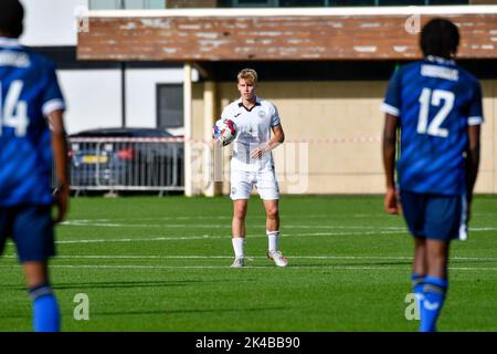 Swansea, Wales. 1 October 2022. Sebastian Dabrowski of Swansea City in ...