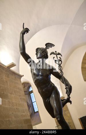 Florence. Italy. Bronze sculpture of Mercury (1580) by Giambologna ...