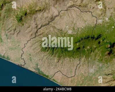 Ahuachapan, department of El Salvador. Low resolution satellite map ...
