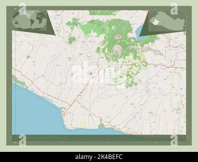 Sonsonate, department of El Salvador. Open Street Map. Locations of ...