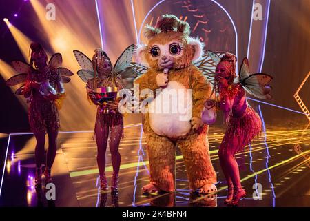 Cologne, Germany. 01st Oct, 2022. Katja Burkard, presenter, is on stage ...