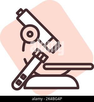 testing line icon, outline symbol, vector illustration, concept sign ...