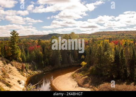 Panoramic type photos of arrowhead provincial park at a look out ...