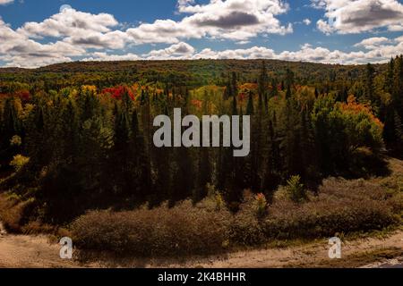 Panoramic type photos of arrowhead provincial park at a look out ...