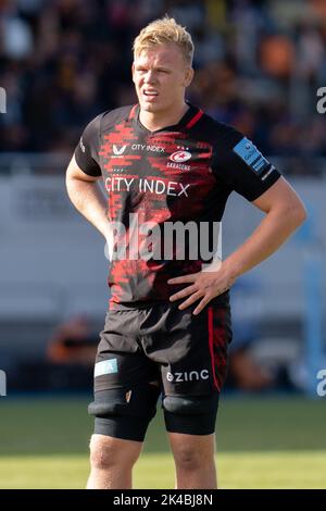 Hugh Tizard of Saracens during the match between Hollywoodbets Sharks ...