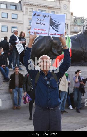 London, 1 October 2022, Free Iran/Mahsa Amini protestors gather in ...