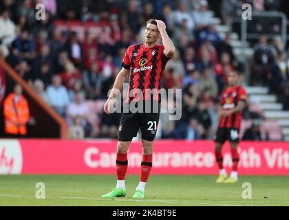Bournemouth, UK. 1st October 2022; Vitality Stadium, Boscombe, Dorset ...