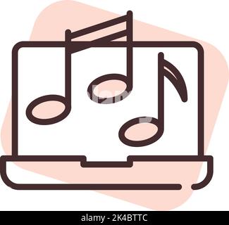 Mobile play media white flat icons on color rounded square backgrounds ...