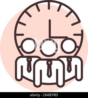 Time Management Vector Illustration with Clock Controls and Tasks Planning Training Activities ...