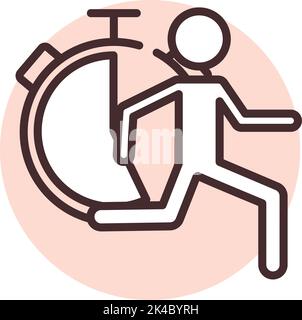 Time running out. Alarm clock is running. Vector Stock Vector Image ...