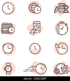 Time icon set Stock Vector Image & Art - Alamy