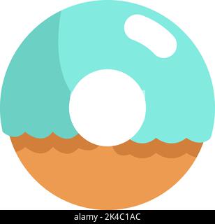 Blue donut. Cartoon. Vector illustration Stock Vector Image & Art - Alamy