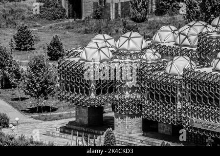 Details of National Library of Kosovo, in Pristina, built in Brutalist ...