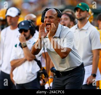 October 1, 2022: Baylor head coach Dave Aranda during an NCAA college ...