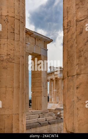 A vertical shot of the Temple of Athena Nike, Acropolis Stock Photo - Alamy