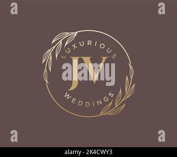 JV initial wedding monogram logo design ideas Stock Vector Image & Art ...