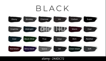 Black Color Shades Swatches Stock Vector Image & Art - Alamy